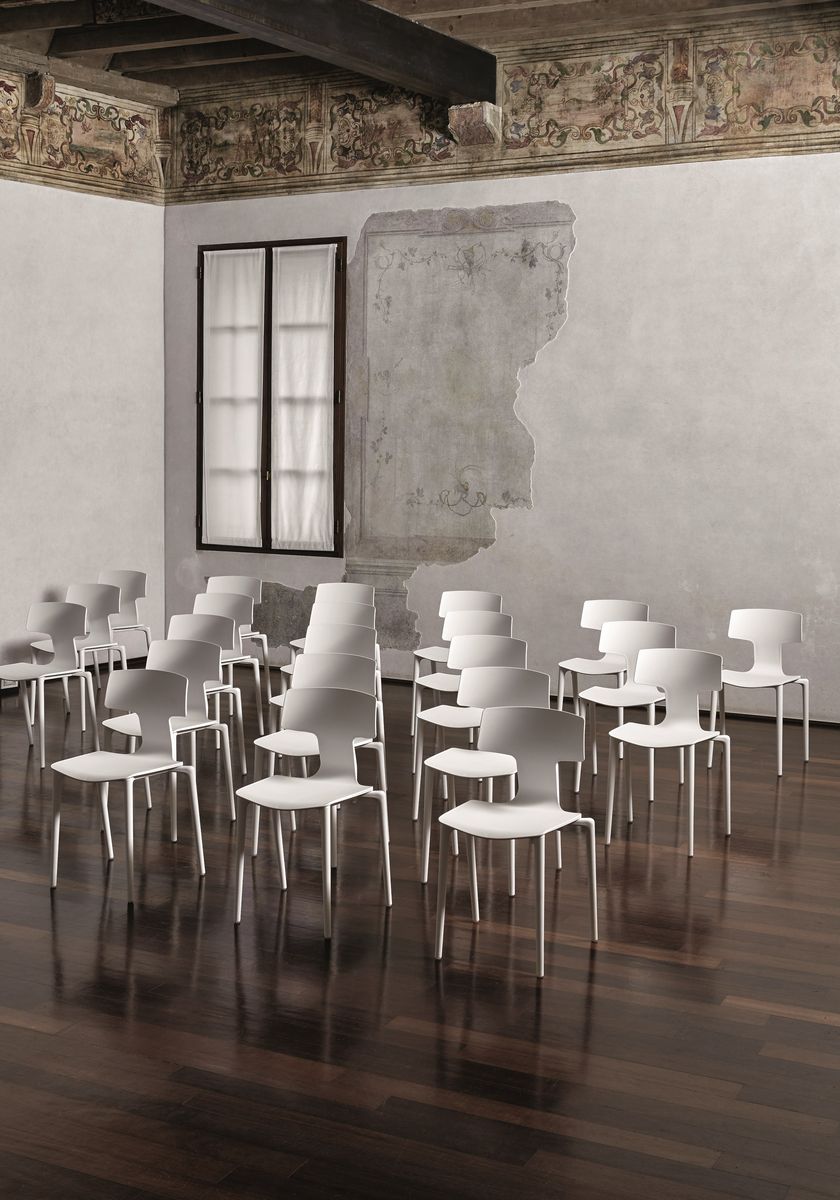 ARIA Stackable plastic reception chair By Jes