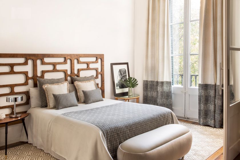 Striped synthetic fibre fabric ARIADNA By Gancedo