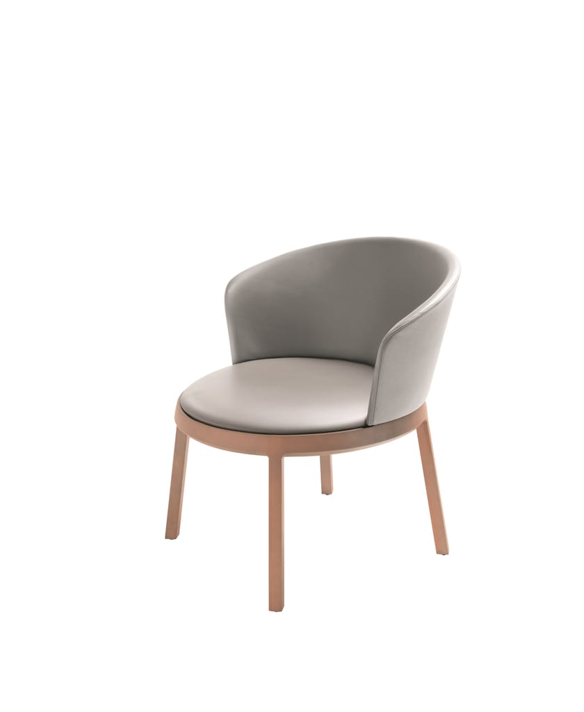 Poltroncina in pelle ARO 695T Collezione Aro By Capdell design Carlos Tiscar