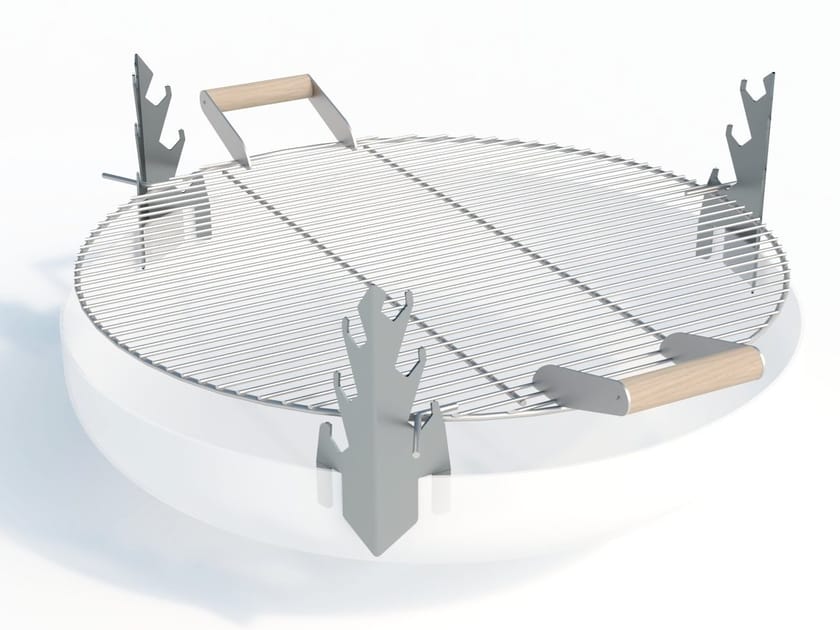Griglia per barbecue in acciaio inox con maniglie in legno ARPE STUDIO - HANGING BBQ By In Stock ...
