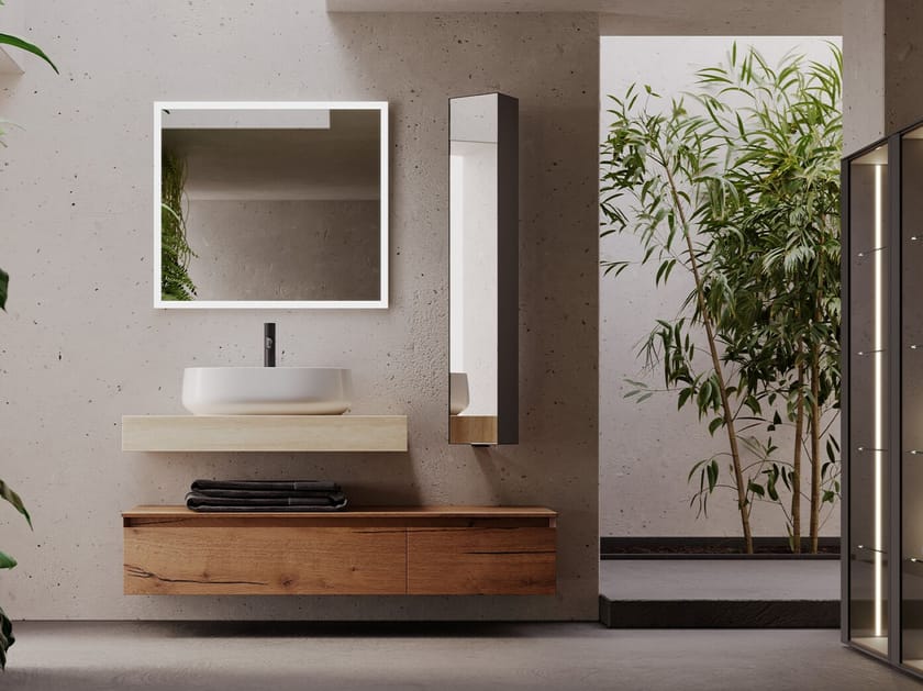 RUSTECH RT27 Wall-mounted vanity unit with drawers By ARTEBA