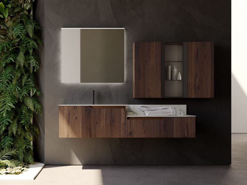 RUSTECH RT25 Wall-mounted vanity unit with drawers By ARTEBA