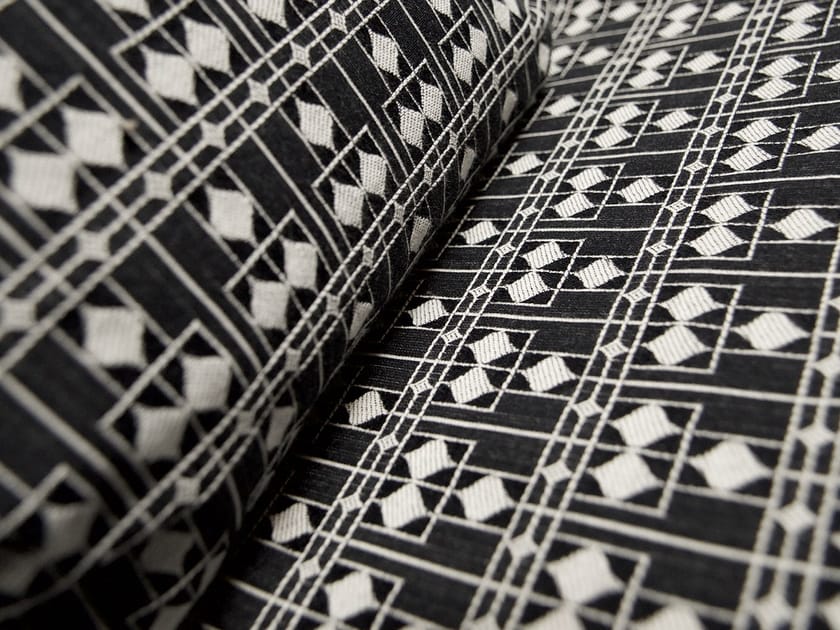 HOFFMANN II Cotton and viscose fabric with graphic patterns By ...