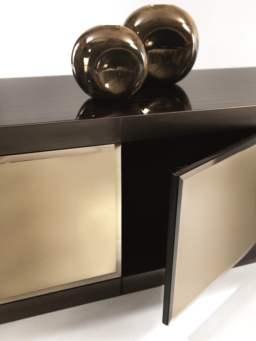 ASPEN | Mirrored glass sideboard By Longhi design Giuseppe Viganò