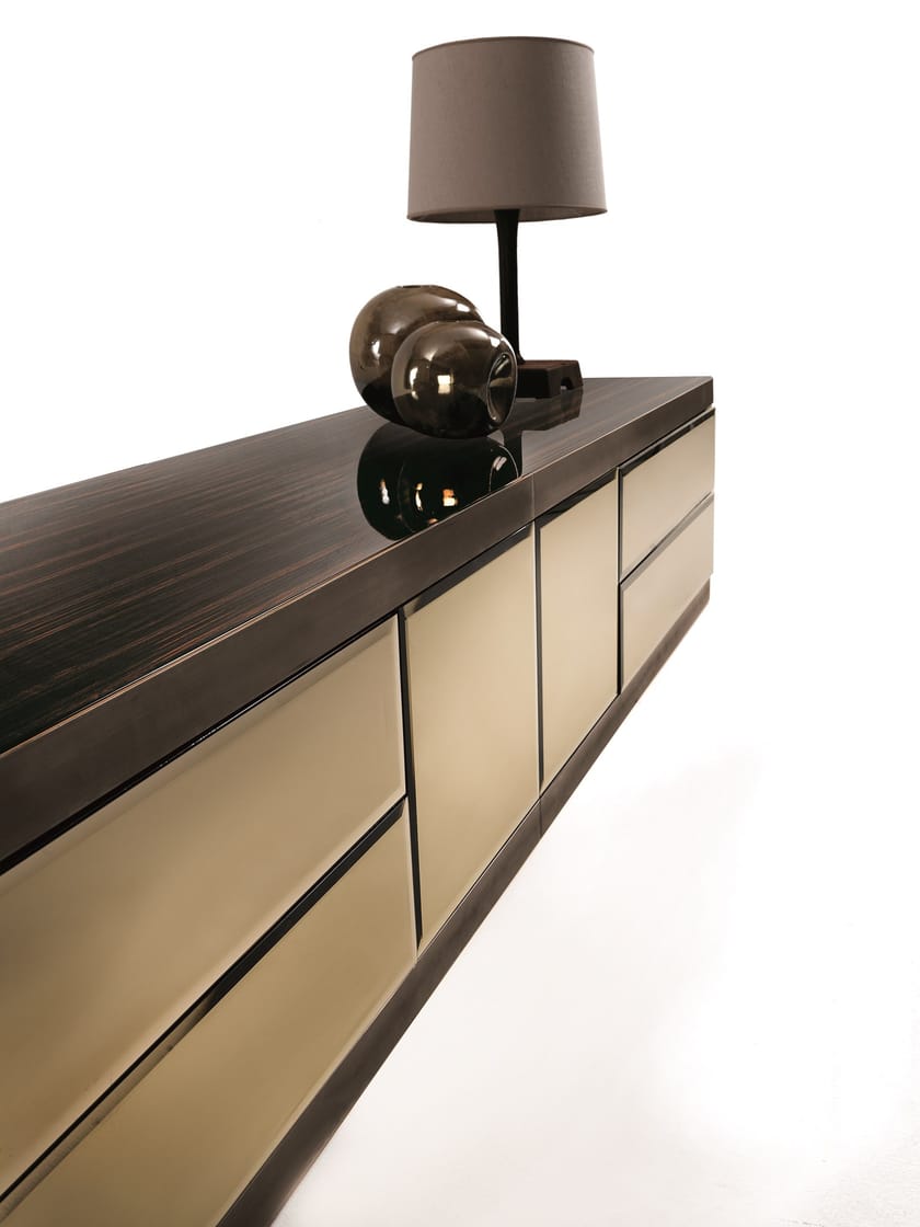 ASPEN | Mirrored glass sideboard By Longhi design Giuseppe Viganò