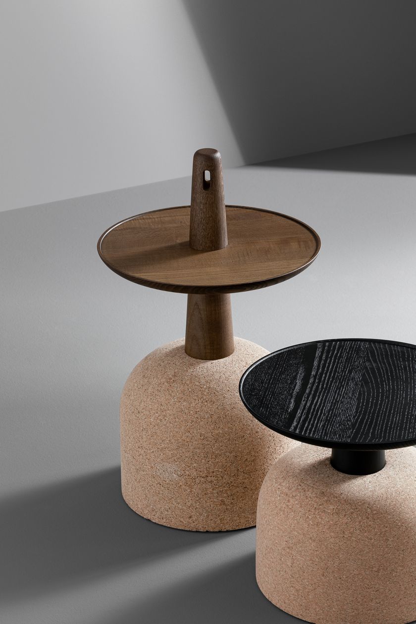 ASSEMBLAGE Round wooden coffee table By Bonaldo | design Alain Gilles