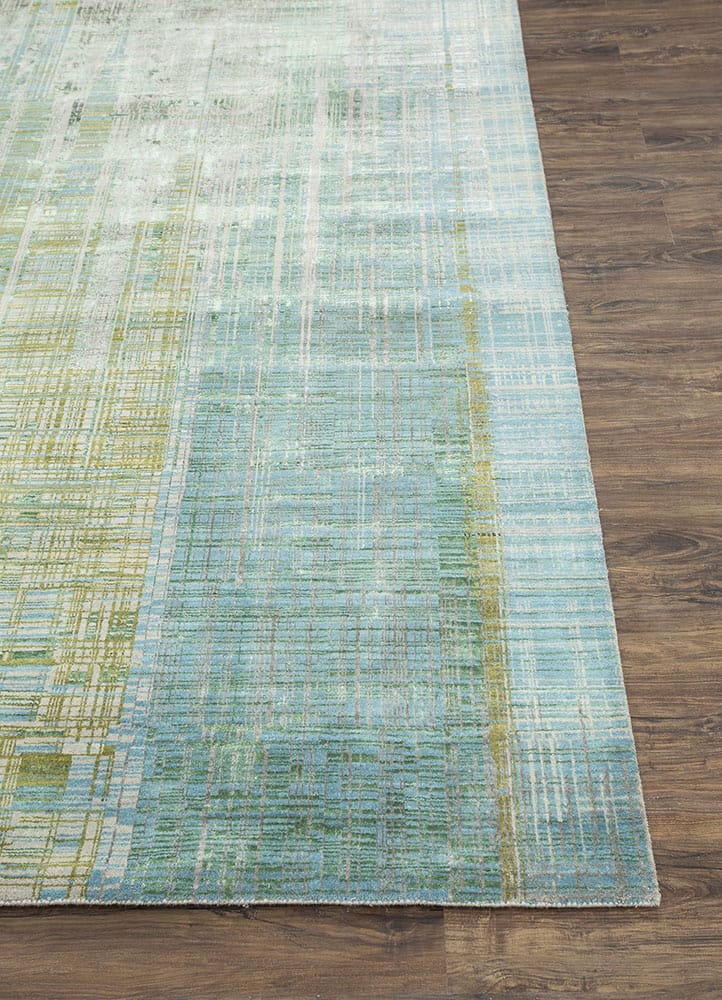 Rectangular rug ASTHAI SRB-701 Classic Gray/L Turquoise Unstring ...