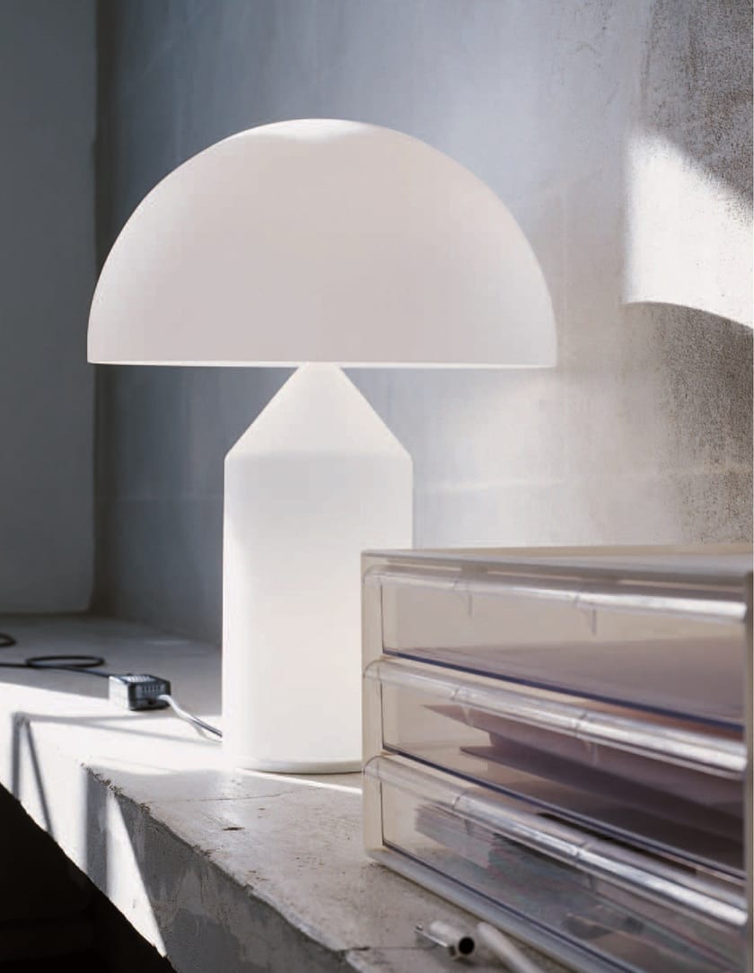 ATOLLO GLASS Table lamp By Oluce | design Vico Magistretti
