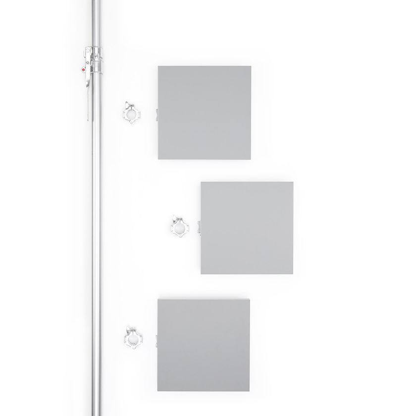Floor-ceiling mounted Anodized aluminium bookcase AUDREY AUTOPOLE By ALU