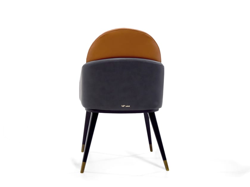 AURORA | Chair Leather restaurant chair with armrests By Able