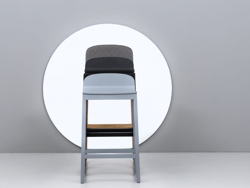 AVA | Stool Ash stool with footrest By Anesis | design Lorenz+Kaz