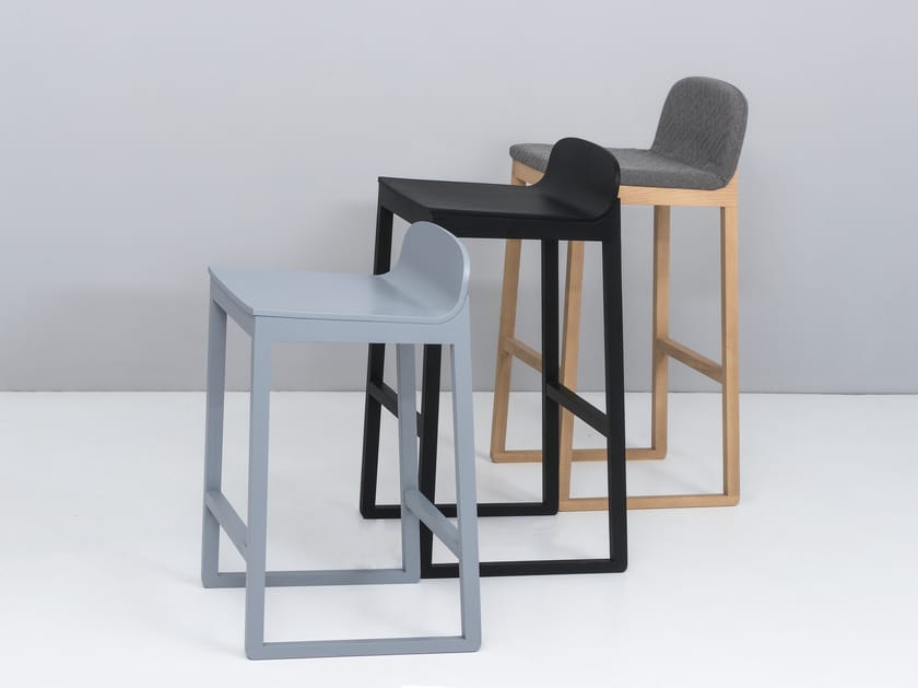 AVA | Stool Ash stool with footrest By Anesis | design Lorenz+Kaz