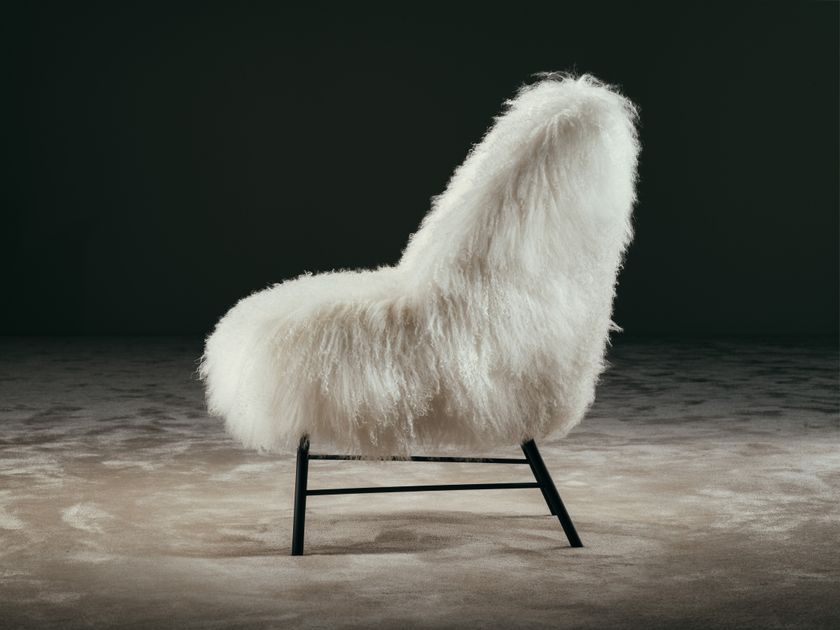 Upholstered fabric armchair AVEC MOI By GIOPAGANI design Giovanni Pagani