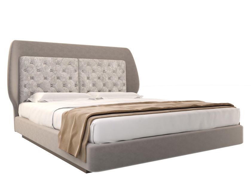 Double bed with upholstered headboard AVERY By Jetclass