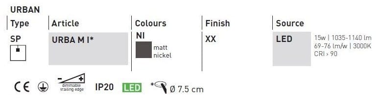 AXO LIGHT - URBAN MINI NICKEL LED aluminium pendant lamp By In Stock ...