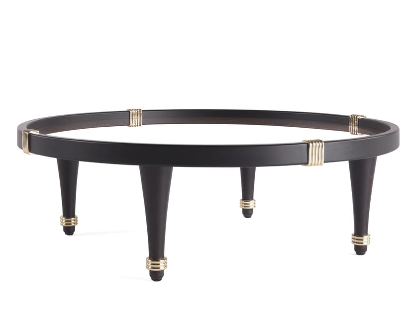 AXUM Low round wooden coffee table By ETRO Home Interiors
