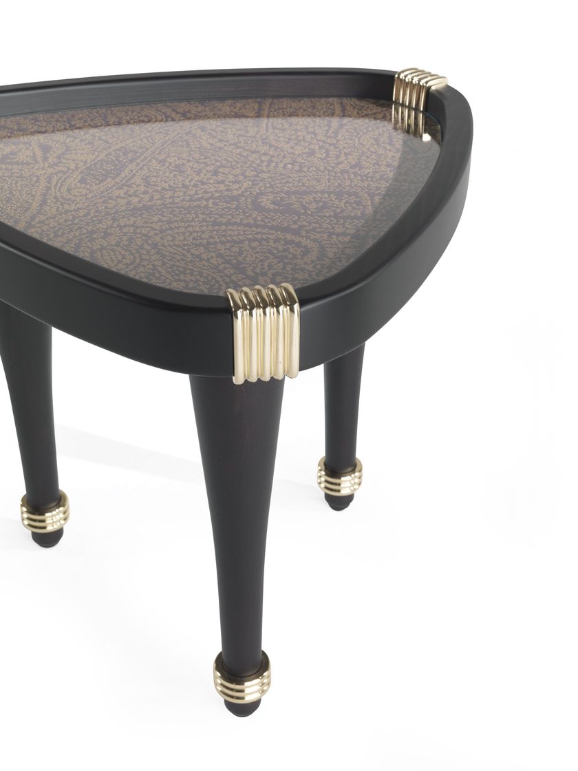 AXUM Triangular wooden side table By ETRO Home Interiors