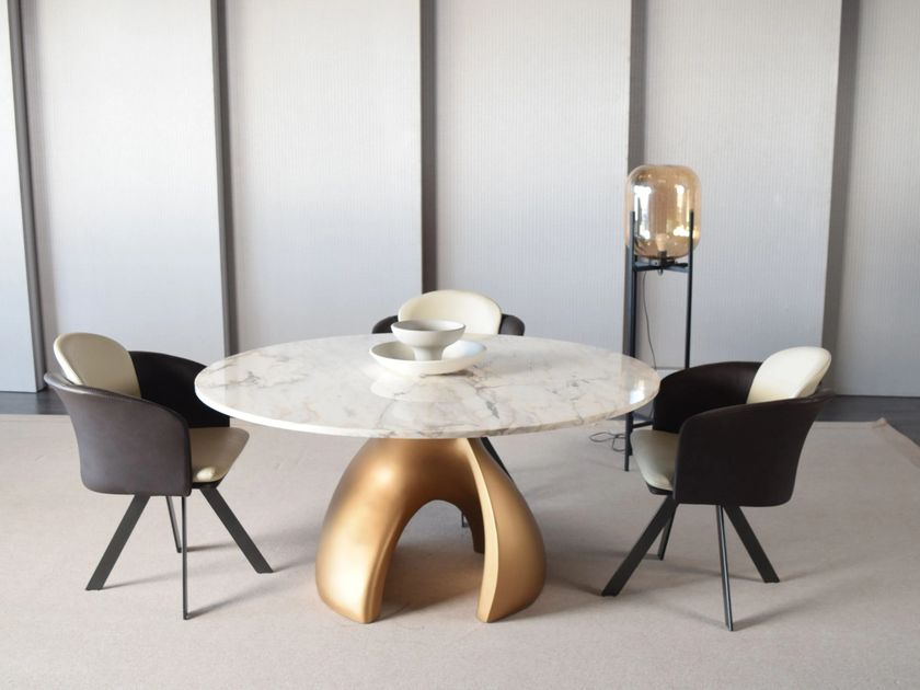 AMBRA Resin with Solid Surface tabletop dining table By Able