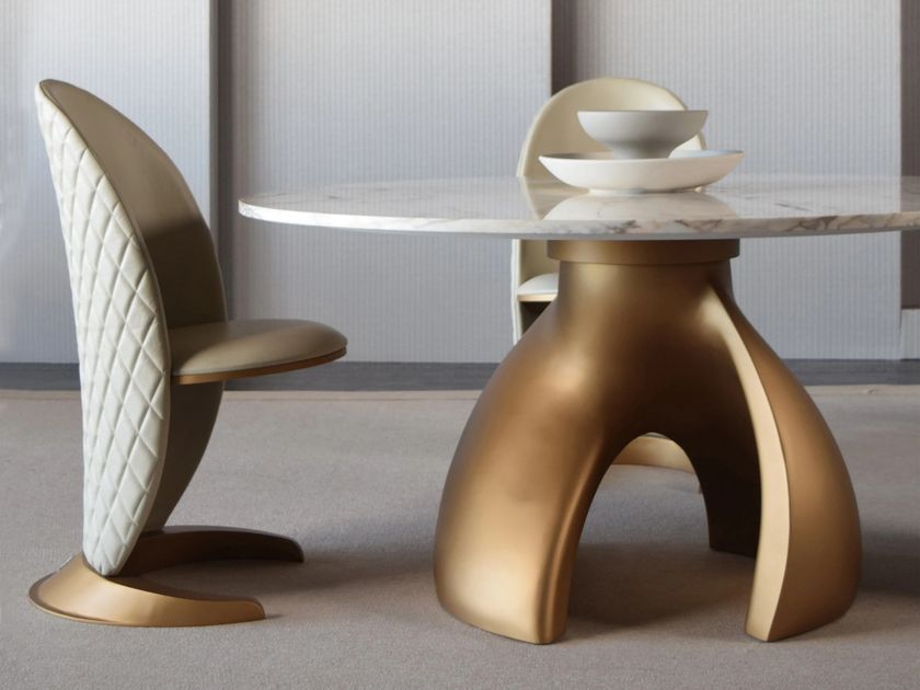 AMBRA Resin with Solid Surface tabletop dining table By Able