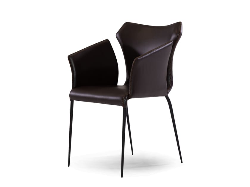 SWAN Leather chair with armrests By Able