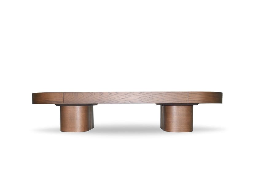 SYDNEY Oval low MDF coffee table By Able