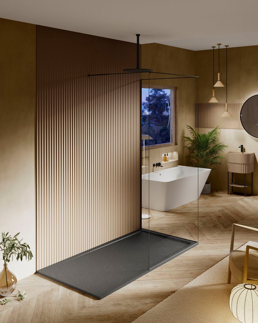 HALO SLATE Piatto doccia By Acquabella