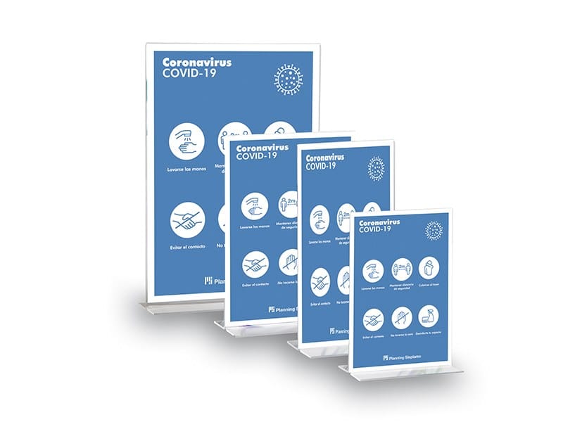 Plastic social distancing sign Acrylic Information display By Made Design