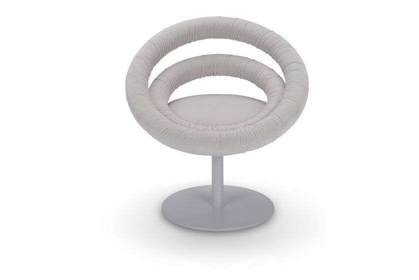 CIRCLE Swivel fabric easy chair By Adrenalina | design Roberto ...