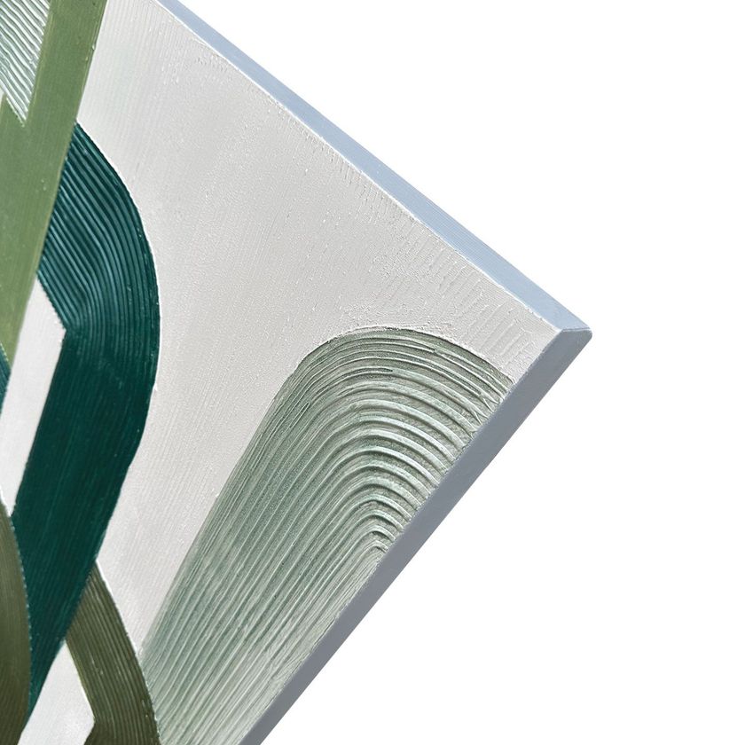 GREEN LINES Canvas Painting By Agave