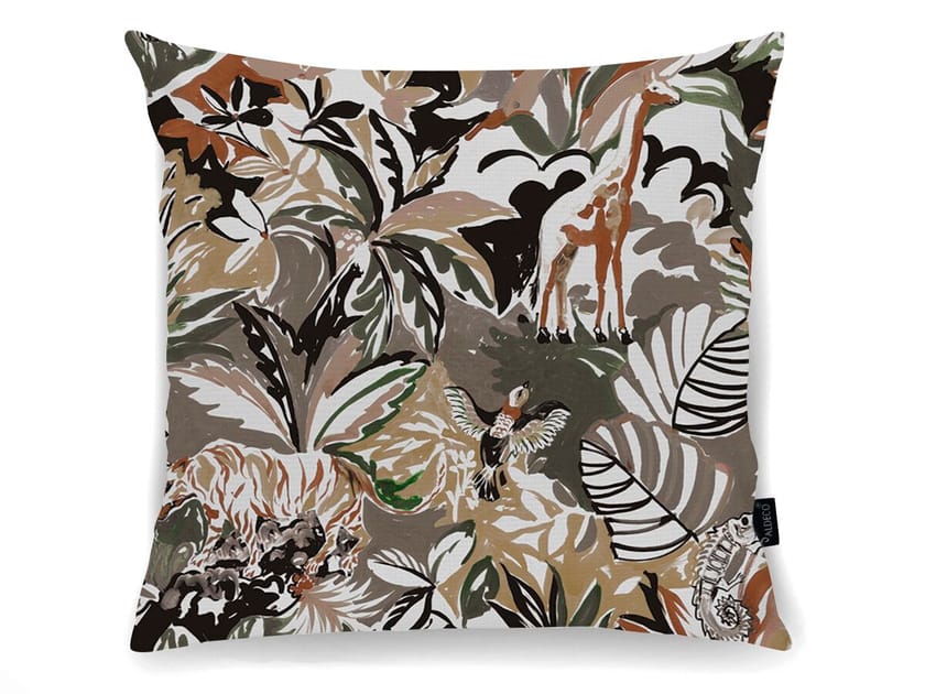 BOTANICAL DREAM Autumn Breeze Square cushion with floral pattern By Aldeco