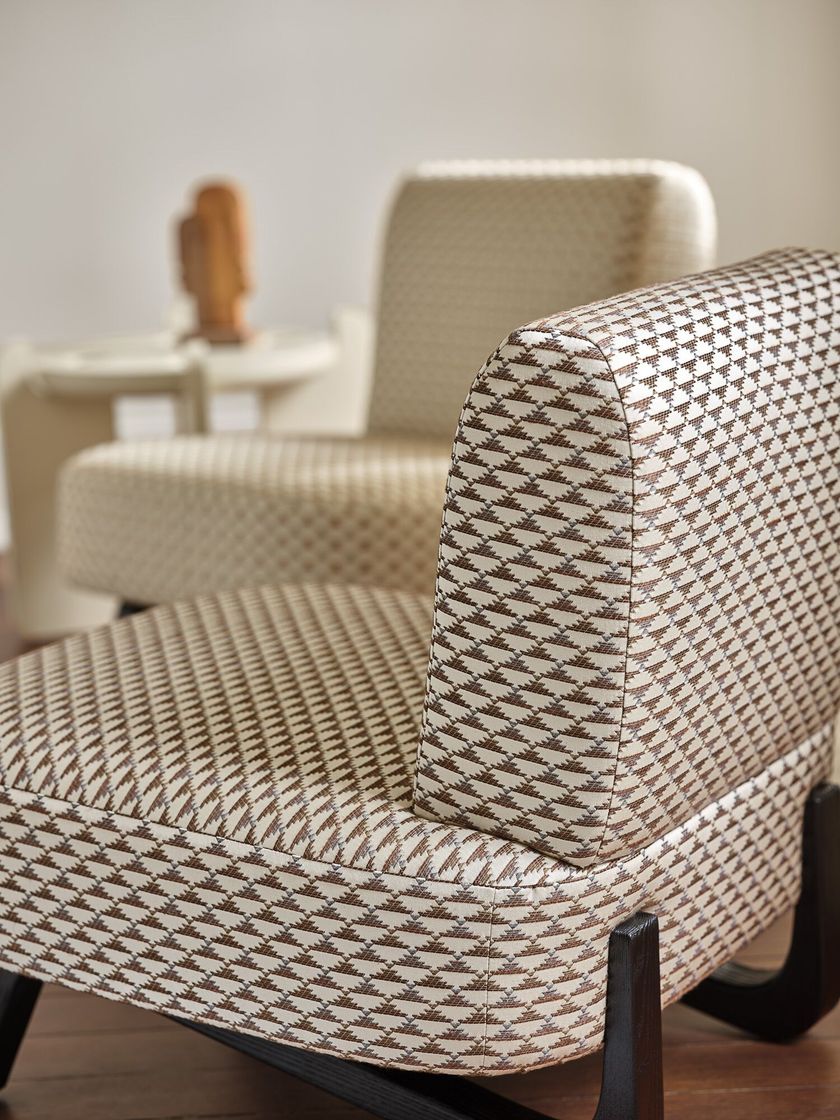 HAUT DÉSERT Jacquard upholstery fabric with graphic pattern By Aldeco