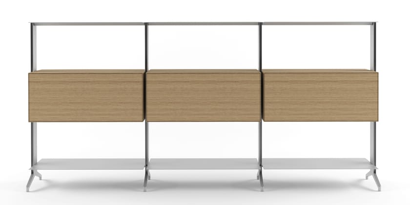 ALINE_04 Libreria a giorno modulare in alluminio By Alias | design Dante Bonuccelli