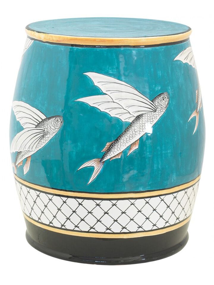 FLYING FISH Stool By Antica Deruta