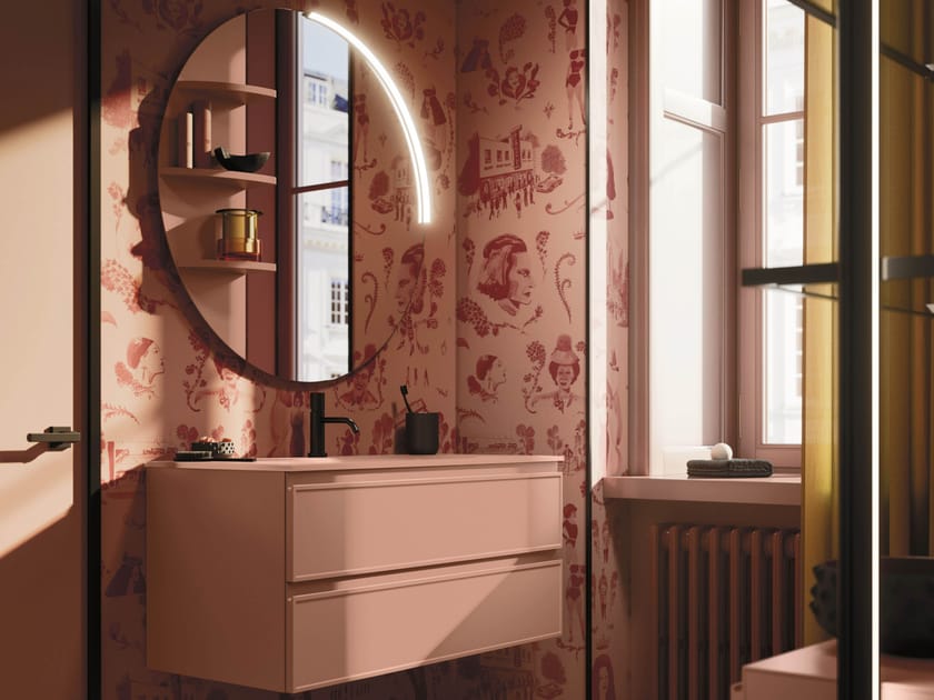 DECOR 16 Wall-mounted vanity unit with drawers By Arbi Arredobagno