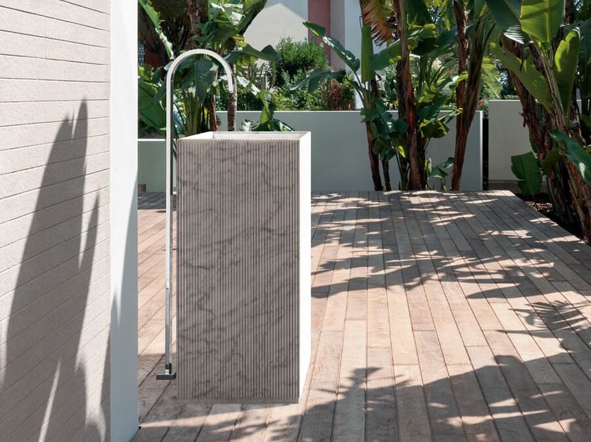 MONOLITE - COMPOSIZIONE DORICK OUTDOOR Lavabo By Arcom