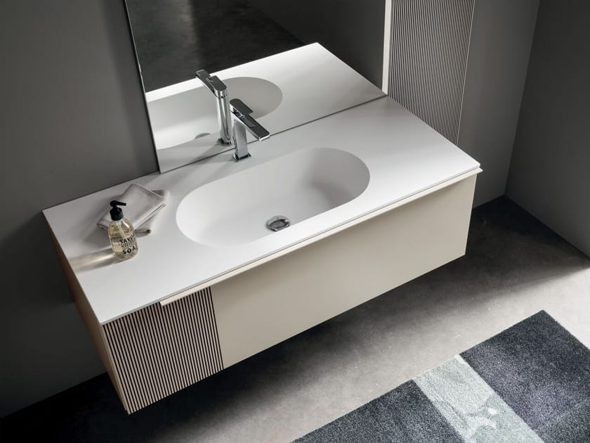 POLLOCK TRAME - COMPOSIZIONE 92 Mobile lavabo sospeso con cassetti By Arcom