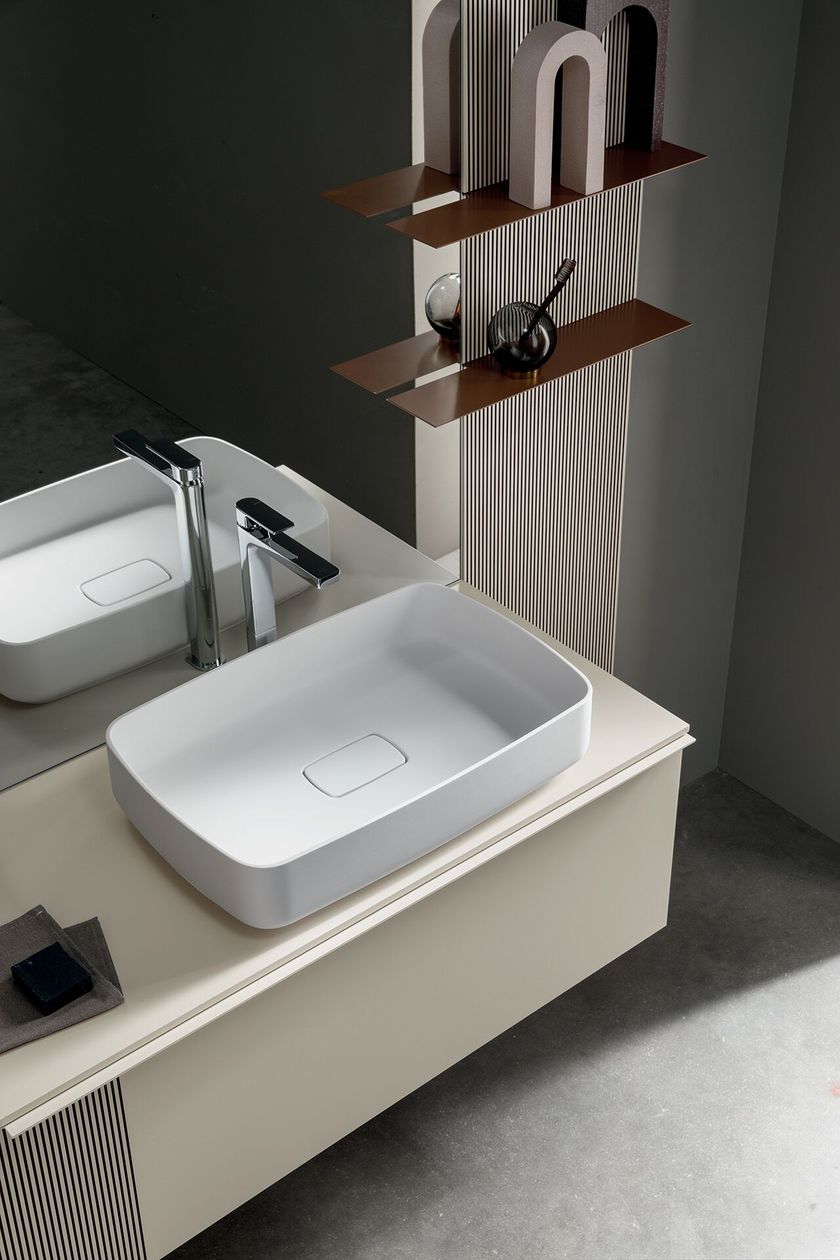 POLLOCK TRAME - COMPOSIZIONE 92 Mobile lavabo sospeso con cassetti By Arcom