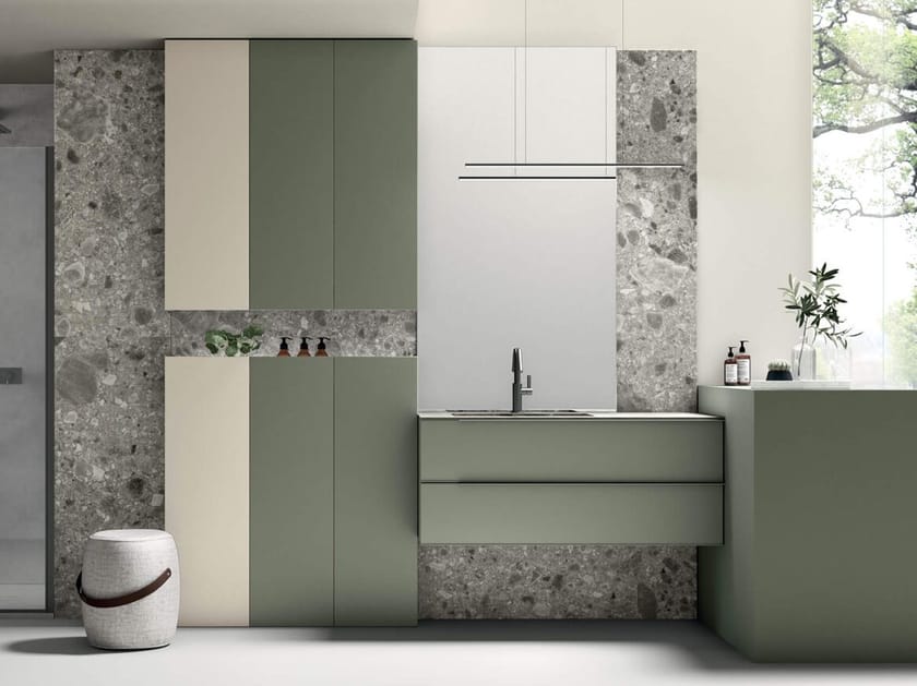 RAIL - COMPOSITION LINE 09 Mueble bajo lavabo simple con lavabo ...