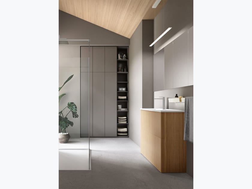 WIND - COMPOSIZIONE 05 Mobile lavabo con cassetti By Arcom