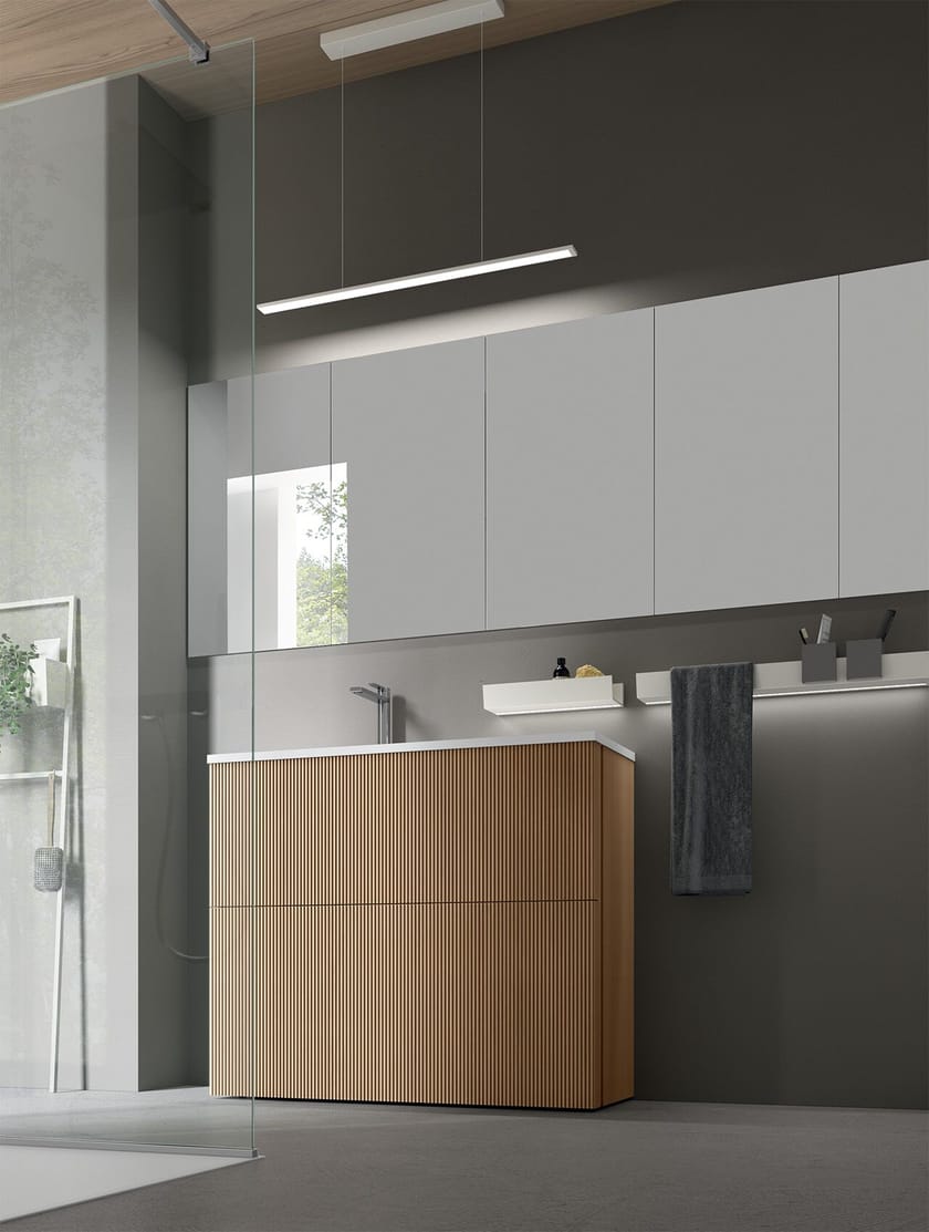 WIND - COMPOSIZIONE 05 Mobile lavabo con cassetti By Arcom
