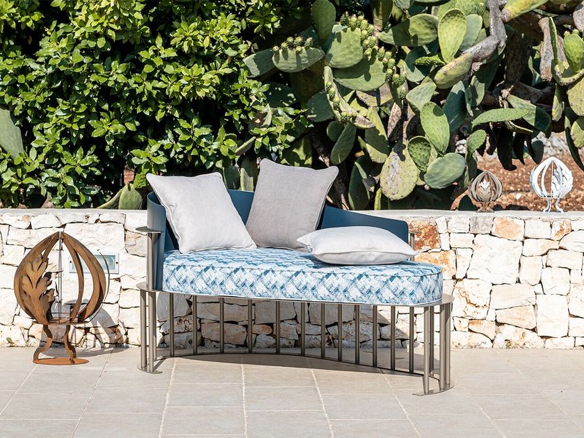 TEMPO Steel and fabric Garden daybed By Arkine