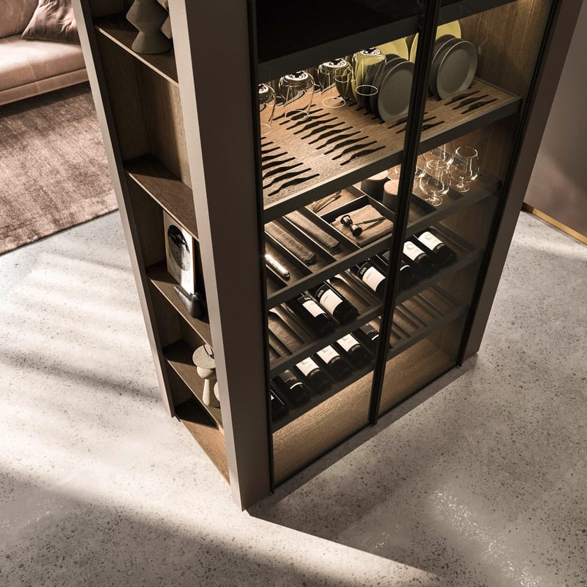 DOUBLE SIDE Divider wooden storage wall By Arrital