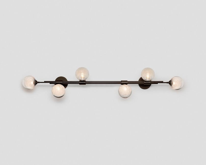 TRILOGY HORIZONTAL 6 BALL LED wall lamp in metal and glass By Articolo ...