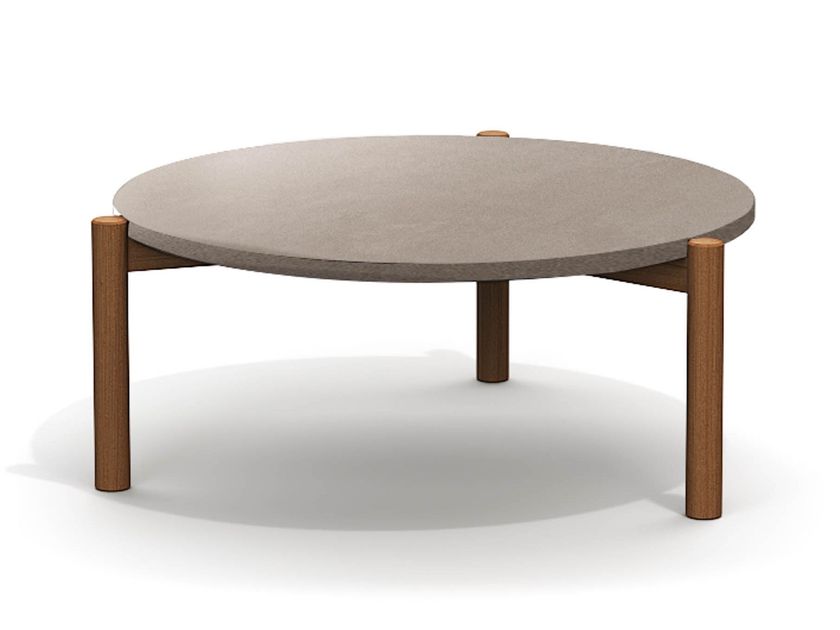 LODGE .25 Low round garden side table By Atmosphera