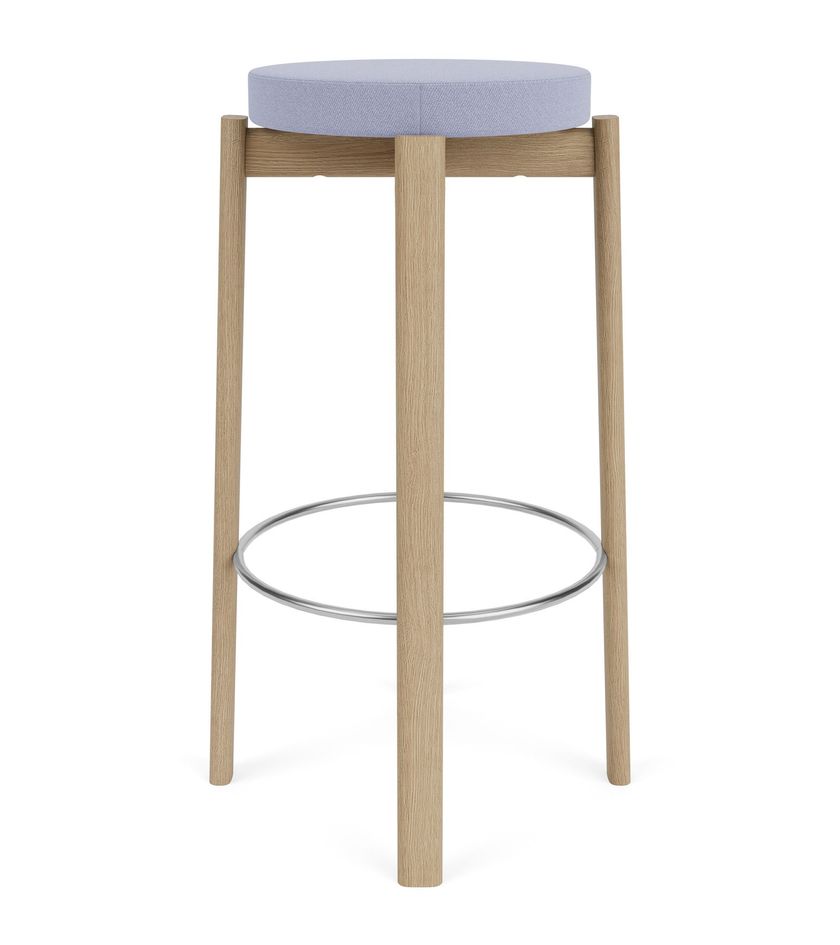 PASSAGE BAR STOOL High stackable wooden stool with padded seat By Audo ...