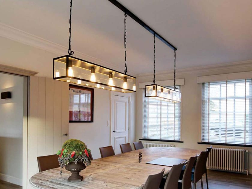 VITRINE LONG + INTEGRATED LED Lampada a sospensione By Authentage Lighting