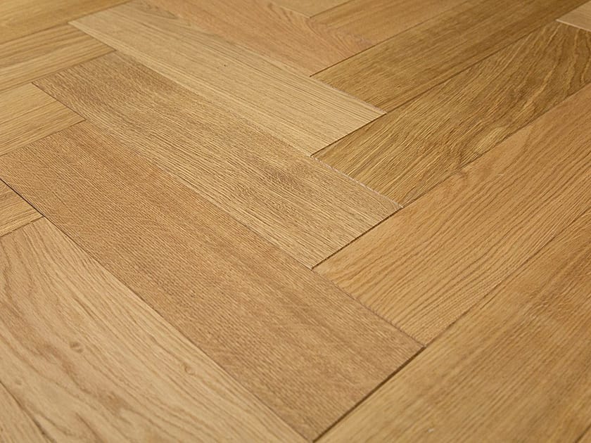 Parquet en bois massif BÂTON ROMPUS NOBLESS NATUREL By Décoplus Parquets
