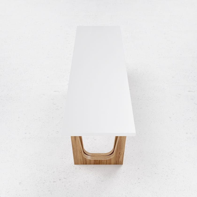 Wood veneer bench seating B2 B Collection By ODESD2 design Svyatoslav Zbroy