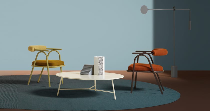 Fabric easy chair with armrests BABA Baba Collection By MY home ...