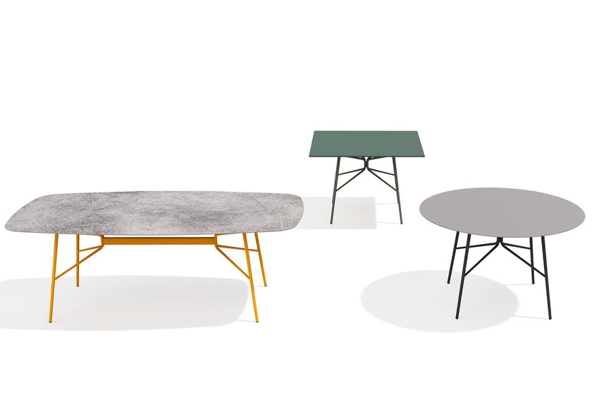 KISSI Square powder coated steel table By BABEL D | design Denis Barbiero
